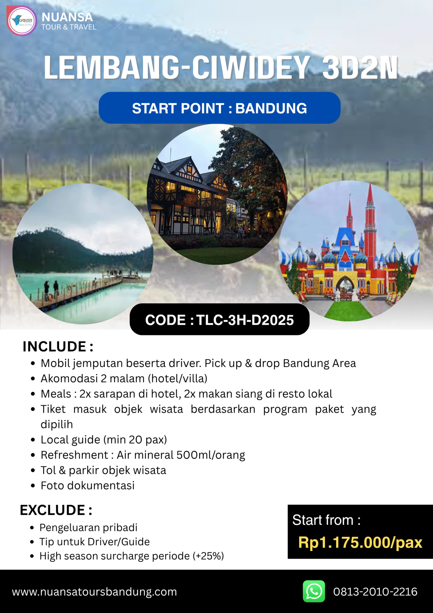 TOUR LEMBANG-CIWIDEY 3D2N - NUANSA TOURS BANDUNG